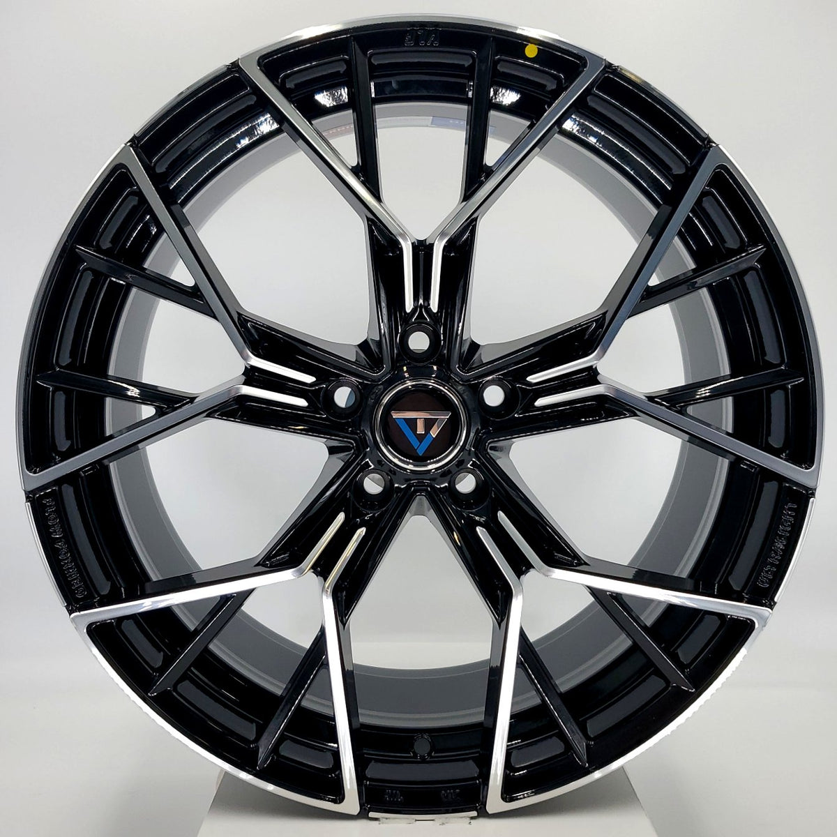 VLF Wheels - VLF13 FlowForm Gloss Black Machined Face 19x8.5 – VID Wheels