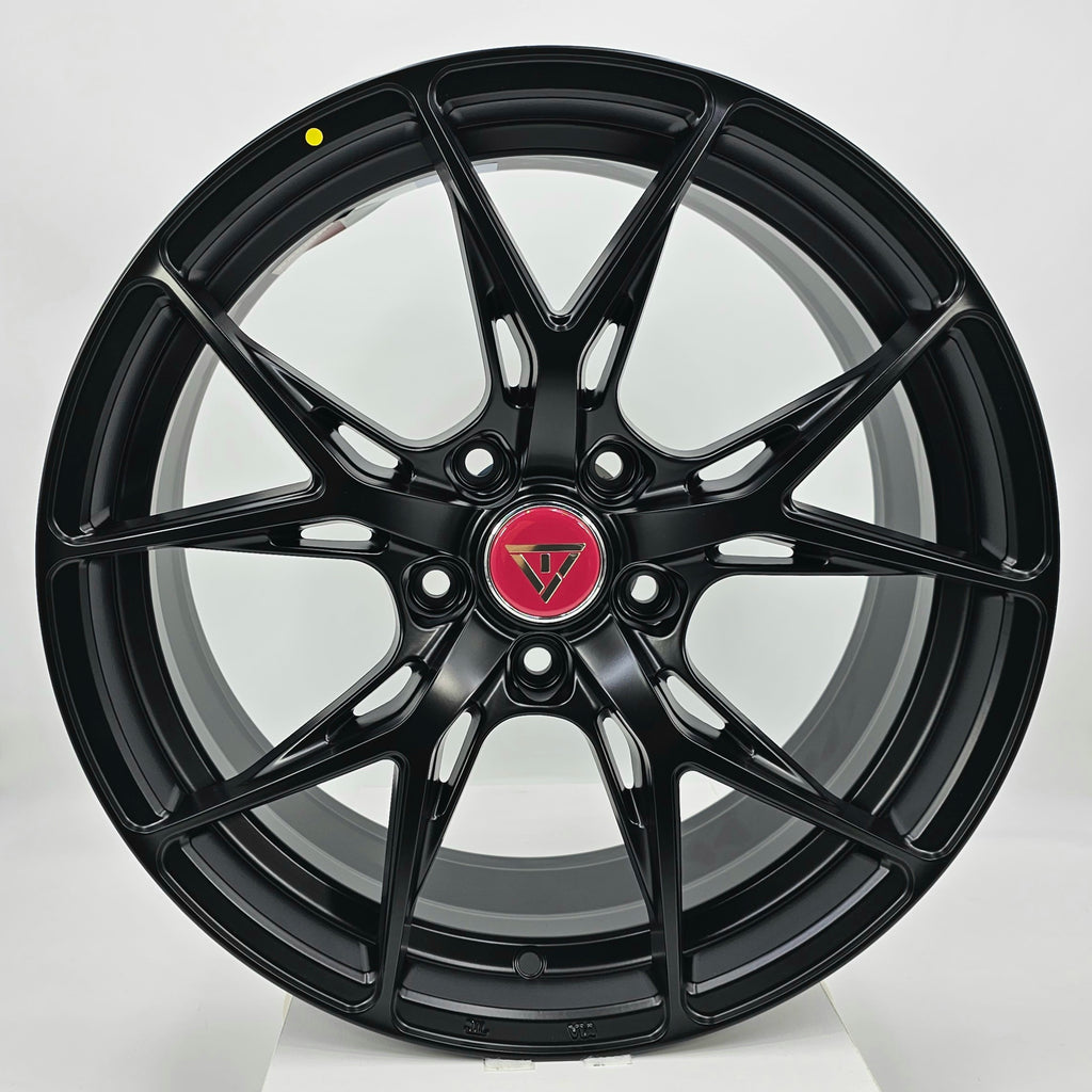 VLF WHEELS - VLF28 FlowForm Satin Black 17x7.5 – VID Wheels