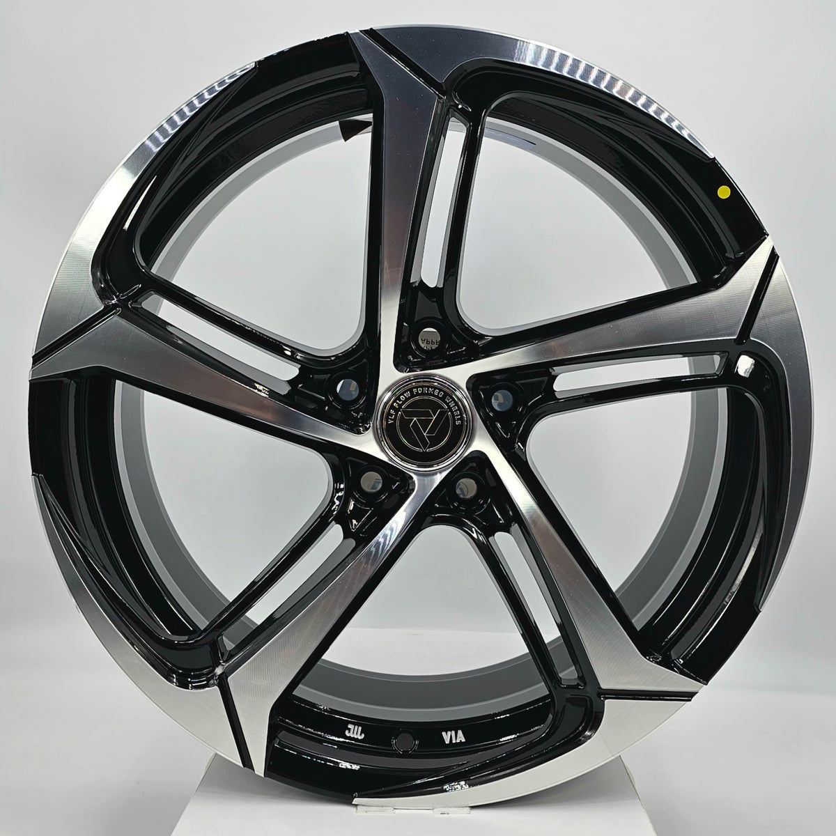 VLF Wheels - ULF19 FlowForm Gloss Black Machined Face 18x8 – VID Wheels
