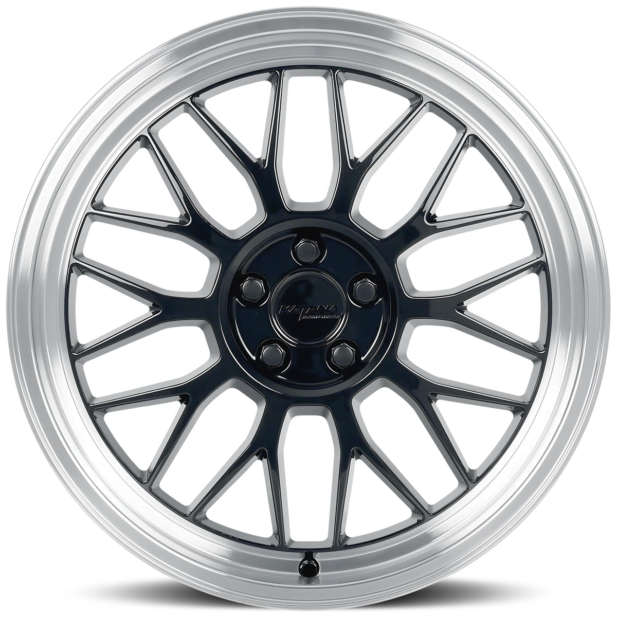 Katana Wheels - KR06 Gloss Black Machined Lip 18x8 – VID Wheels