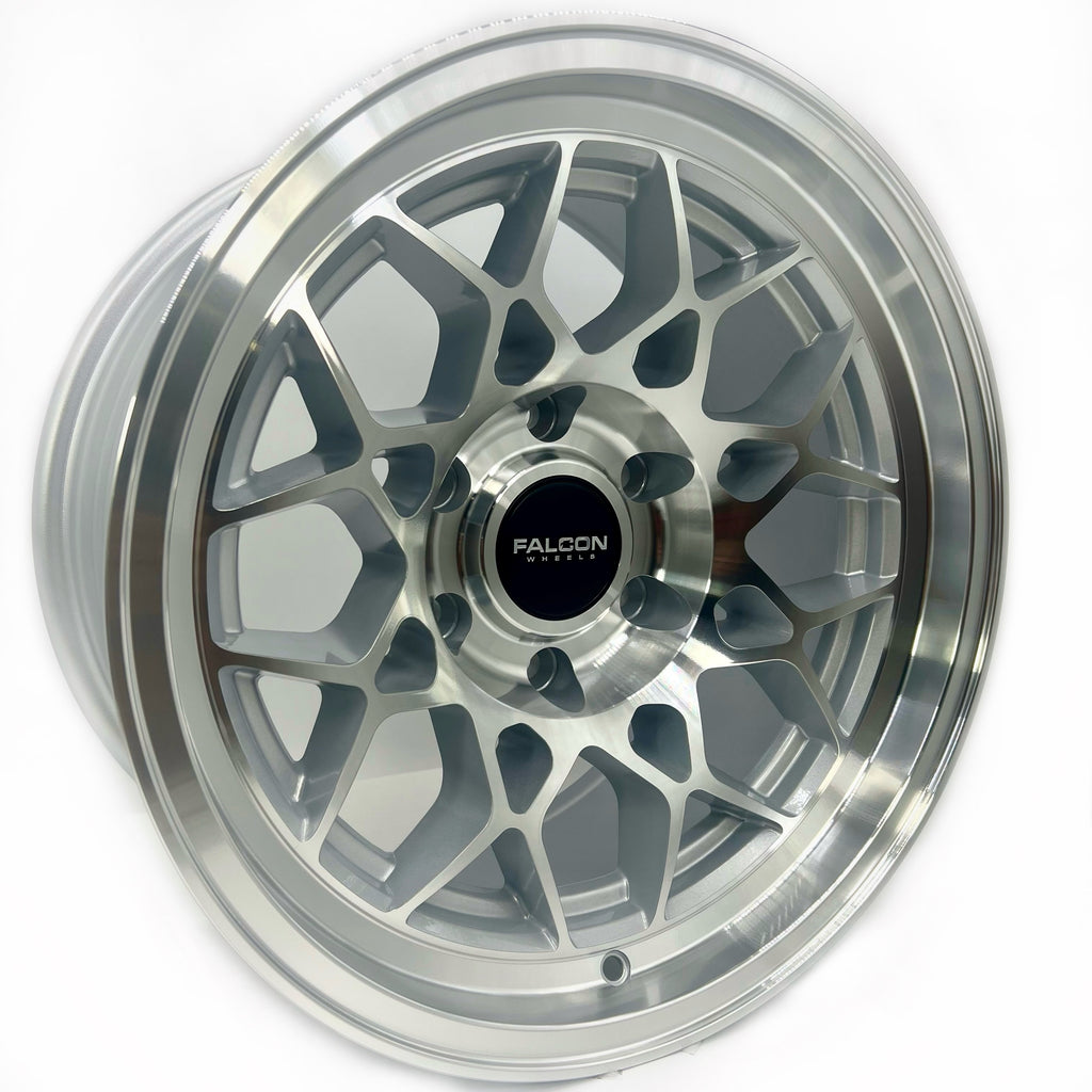 Falcon Wheels - TX3 Silver Machined Face 17x9 – VID Wheels