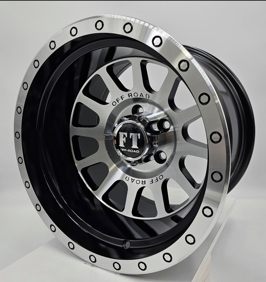 Full Throttle Offroad - FT5092 Gloss Black Machined Face 15x10 – VID Wheels