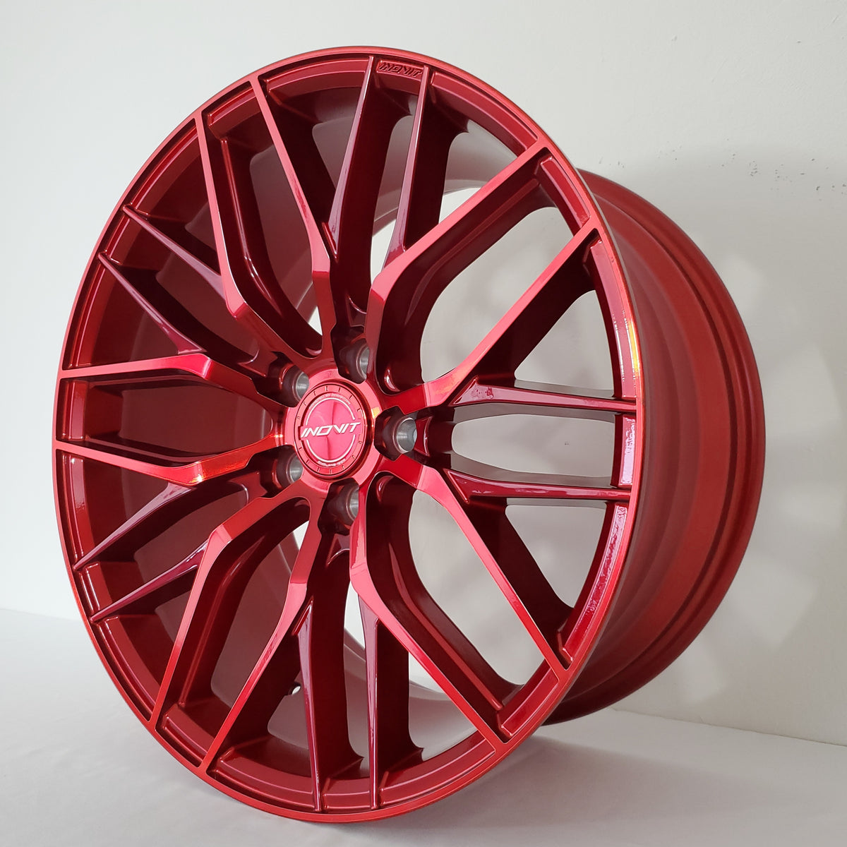 Inovit Wheels - Blitz Candy Red Machined Face 19x9.5 – VID Wheels