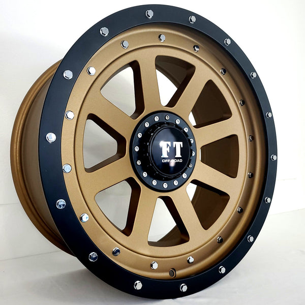 Full Throttle Offroad Wheels - FT8 Satin Bronze Face Satin Black Lip 2 ...