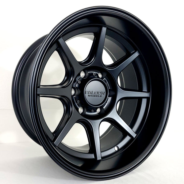 Falcon T8 "Seeker" Matte Black 17x9 – VID Wheels