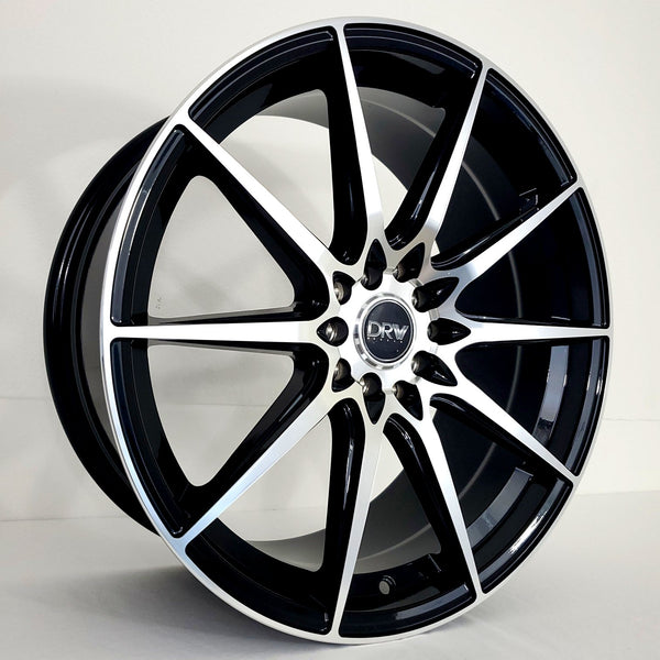 DRW Wheels - D19 Gloss Black Machined Face 18x8 – VID Wheels
