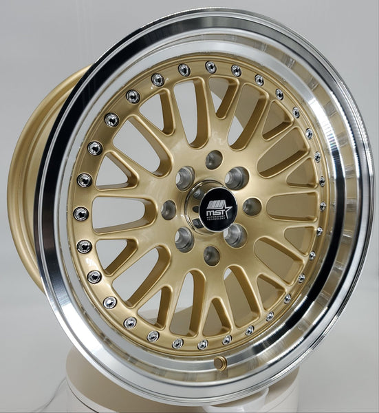 MST Wheels - MT10 Gold Machined Lip 15x8 – VID Wheels