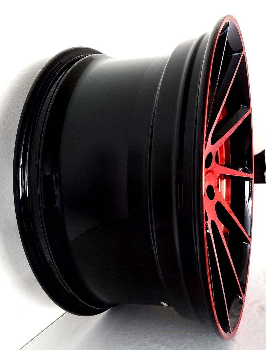 Euro Racing Wheels - ERW001 Gloss Black Red Face 20x10 – VID Wheels